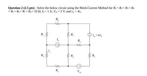 solved question 2 2 5 ﻿pts ﻿ solve the below circuit