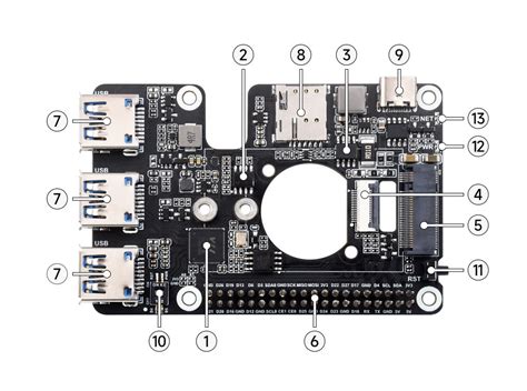 Pcie To M 2 4g 5g And Usb 3 2 Hat For Raspberry Pi 5 Pishop Ca