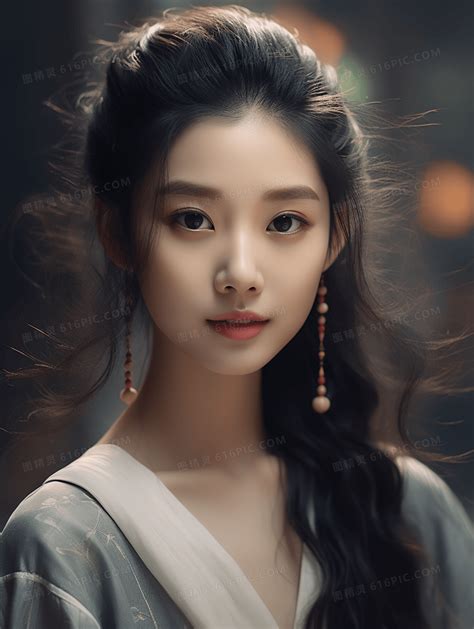 古典长发气质美女人物特写图片插画背景图片下载 1856x2464像素JPG格式 编号vrgfpmdg1 图精灵