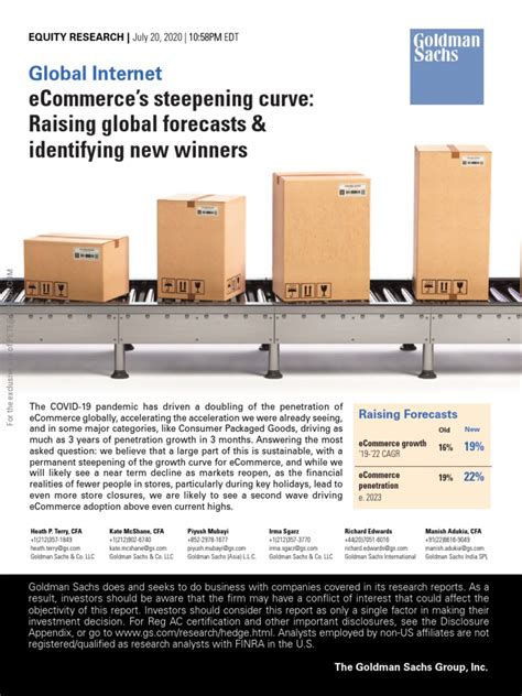 Gs Global Internet Ecommerce S Steepening Curve Raising Global Forecasts And Identifying New