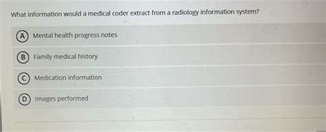 Solved What Information Would A Medical Coder Extract From A