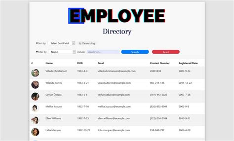 Github Mushtaqsafieemployee Directory Unit 19 React Homework Employee Directory