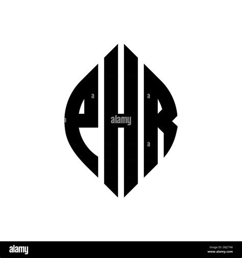 Phr Circle Letter Logo Design With Circle And Ellipse Shape Phr