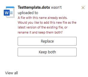 Word Templates Not Showing Up In Sharepoint Teams After Being Added Via