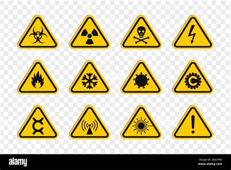 Rounded Triangular Signs Of A Hazard Warnings Triangular Signs With