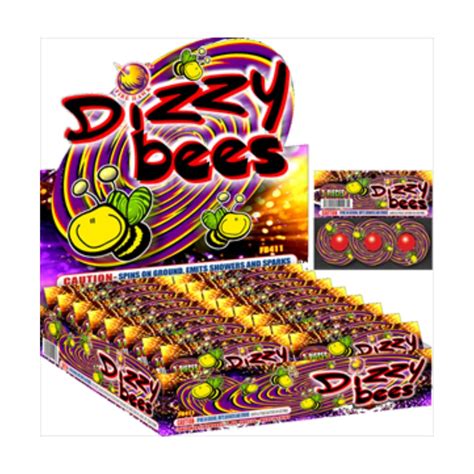 Dizzy Bees Ground Spinner And Crackling Rapid Plastic Spinning Ground
