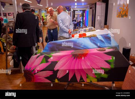 Paris France Biodegradable Caskets On Display At Death Trade Show Salon De La Mort Stock