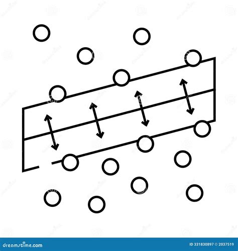 Support Machine Svm Algorithm Line Icon Vector Illustration Stock