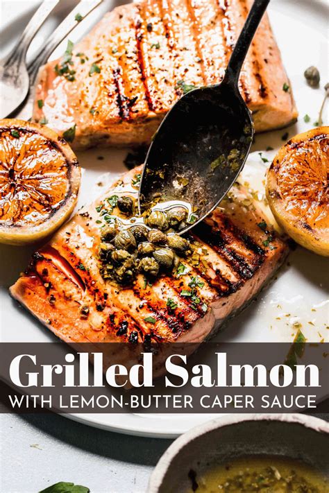 Grilled Salmon With Lemon Butter Sauce