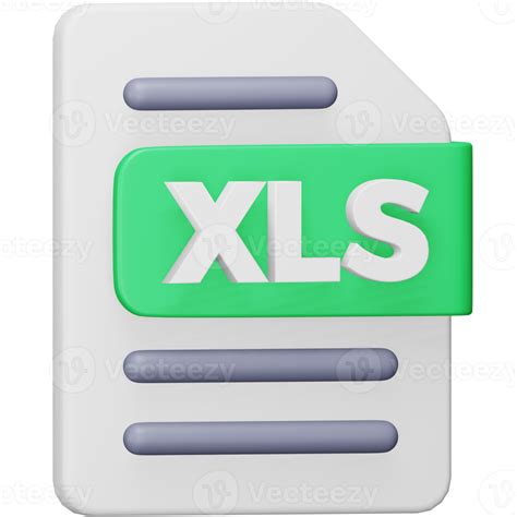 Xls File Format 3d Rendering Isometric Icon 15081216 Png