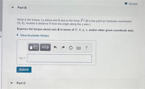 Solved A Force F Of Magnitude F Making An Angle θ With The X