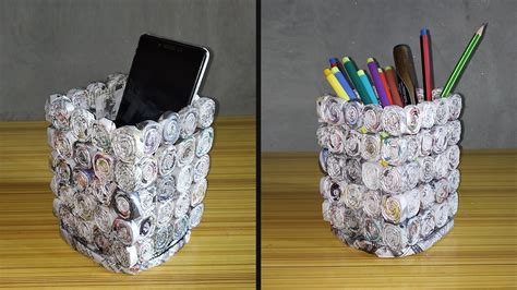 Pen Holder From Waste Material At Madison Hales Blog