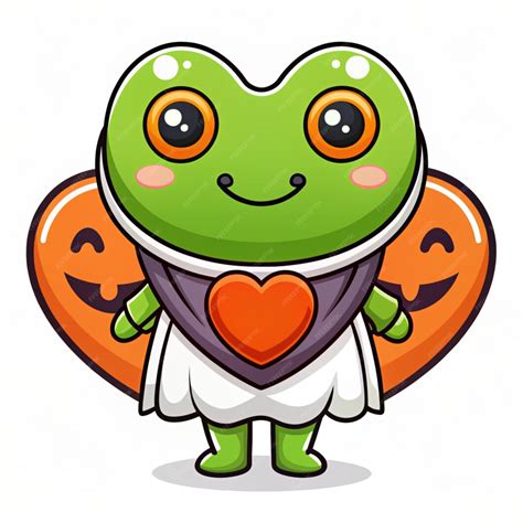 Cute Frog Ghost Cartoon Vector Icon Illustration Animal Holiday Icon