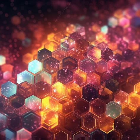 Premium Ai Image Surreal Epic Fractal Hexagons Background