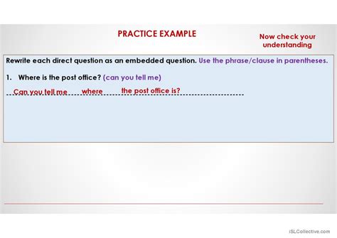 Embedded Questions Grammar Guide English Esl Powerpoints