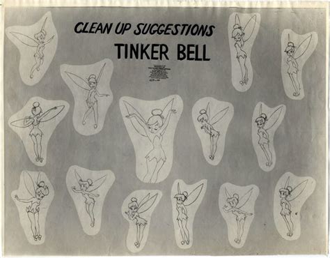 Tinker Bell Model Sheet From Disneys Peter Pan 1953