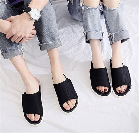 루쓰 베이직 커플 남자 여자 외출 슬리퍼 심플 캐주얼 데일리 편한 슬리퍼 에이블리