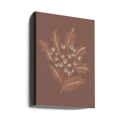 Textured Mocha Foliage Plakatbarno