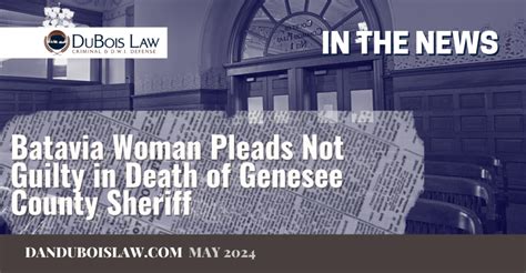 Batavia Woman Pleads Not Guilty In Death Of Genesee County Sheriff At