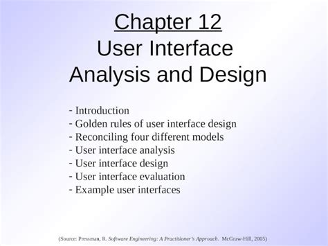 Ppt Chapter User Interface Analysis And Design Introduction Golden Rules Of User