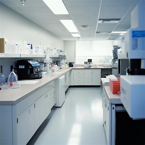 A Biotech Lab Equipped With Advanced Instruments For Protein Synthesis And Analysis Premium Ai