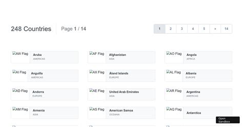 React Flags Examples Codesandbox