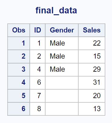 SAS How To Use In A In Merge Statement