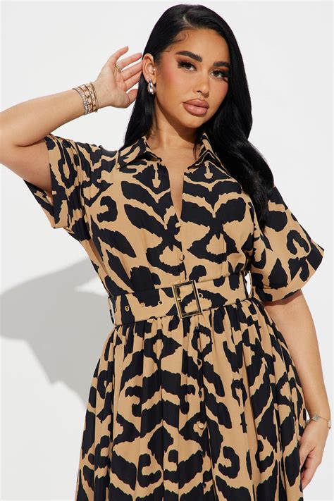 Sahara Short Sleeve Maxi Dress Browncombo Fashion Nova Dresses