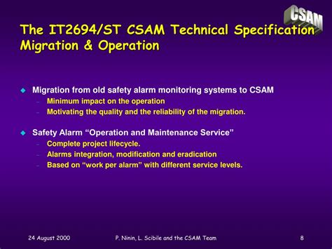 Ppt Cern Safety Alarm Monitoring Technical Specifications Powerpoint Presentation Id 2955554