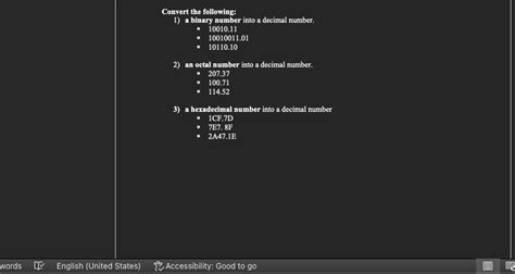 Solved Convert The Following 1 A Binary Number Into A Chegg Com