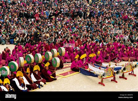 China Tibet Amdo Province Labrang Monastery During Losar Festival