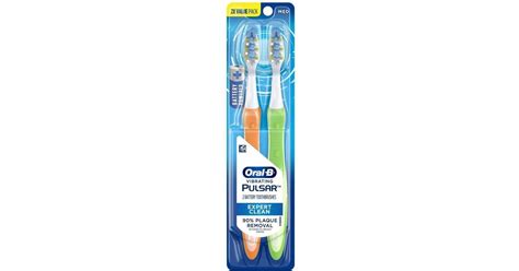 Oral B Vibrating Pulsar Battery Powered Toothbrush Medium 2 Pack
