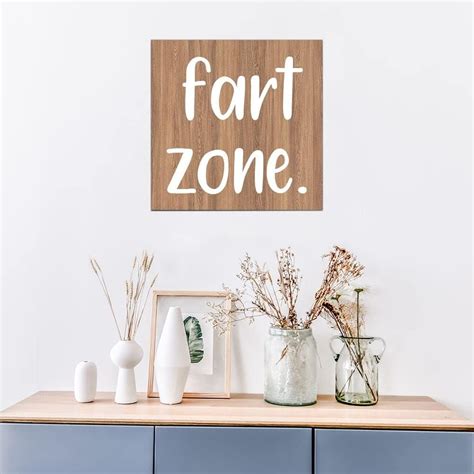 Cskhip Warning Fart Zone Sign Novelty Wood Sign Bar Pub Garage Diner