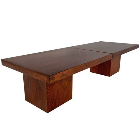 Simple Extendable Walnut Coffee Table By John Keal Design For Sale At
