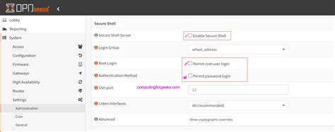 How To Enable And Start Ssh Server On Opnsense Computingforgeeks