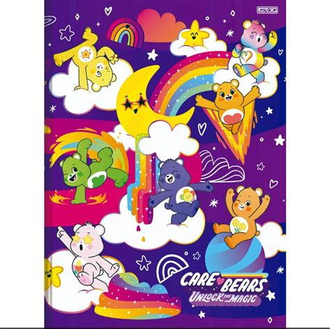 Caderno Brochura Capa Dura Folhas Ursinhos Carinhosos SD Chloe Papelaria Fofa