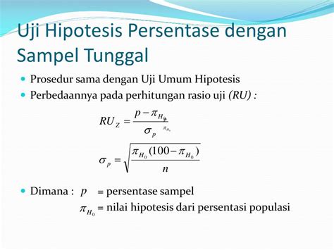 Ppt Probabilitas Dan Statistika Bab 9 Uji Hipotesis Sampel Tunggal