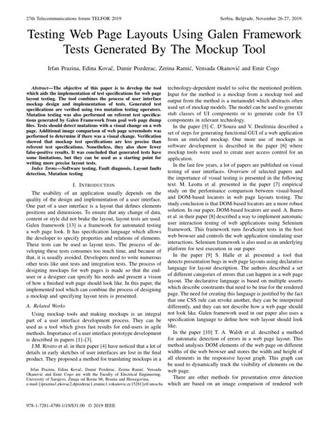 Pdf Testing Web Page Layouts Using Galen Framework Tests Generated By