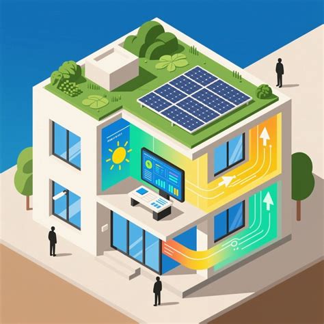 Free Smart Building Cutaway Image Isometric Technical Building