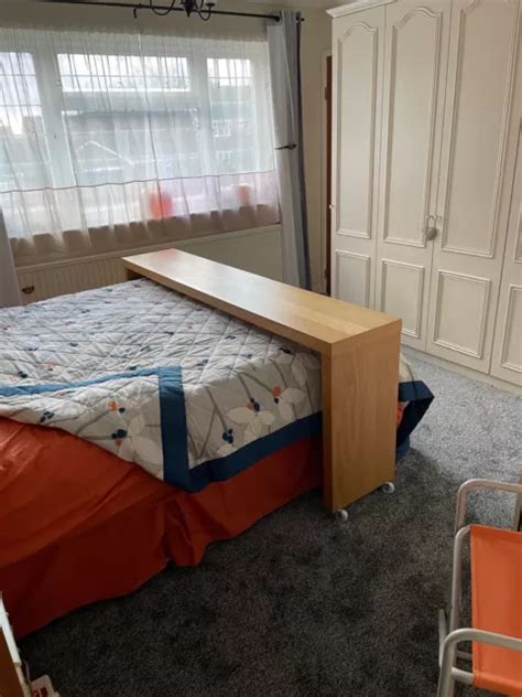 Ikea Malm Oak Overbed Table To Fit Over Double Or King Size Bed £5000