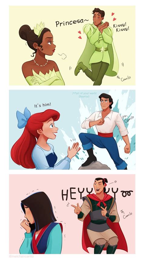 Disney Princess And Prince Characters With Different Expressions