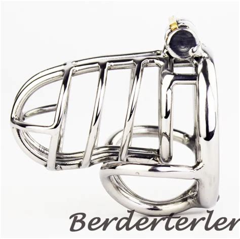 Small Chastity Cage Stainless Steel Male Chastity Device With Scrotum