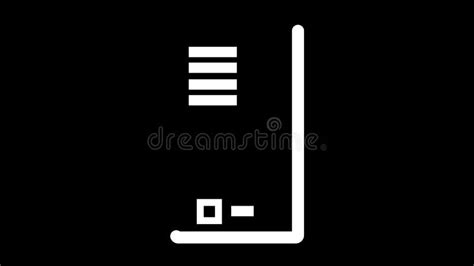 Black And White Mobile Screen Icon Animation Video Stock Video Video