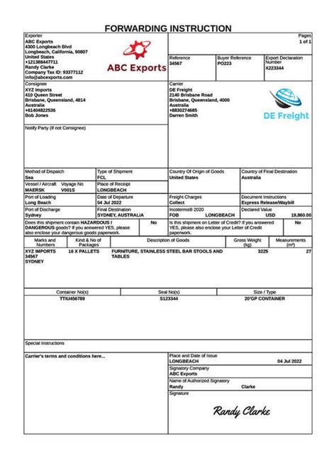 Incodocs Invoice Form Template For Shipping