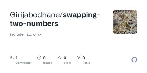 Github Girijabodhaneswapping Two Numbers Include