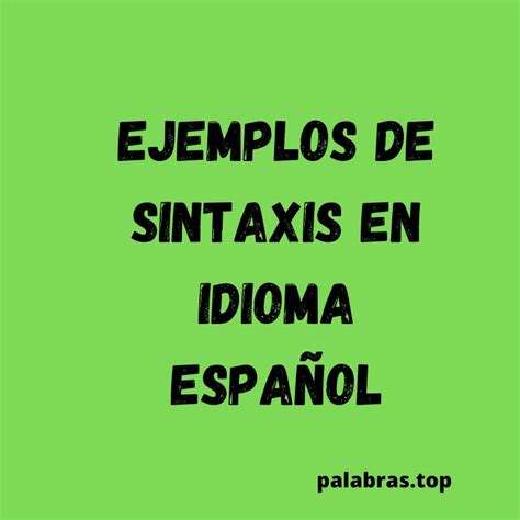 Sintaxis Ejemplos