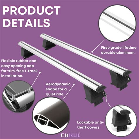 Erkul Roof Rack Cross Bars For Chevrolet Chevy Trailblazer 2021 2024