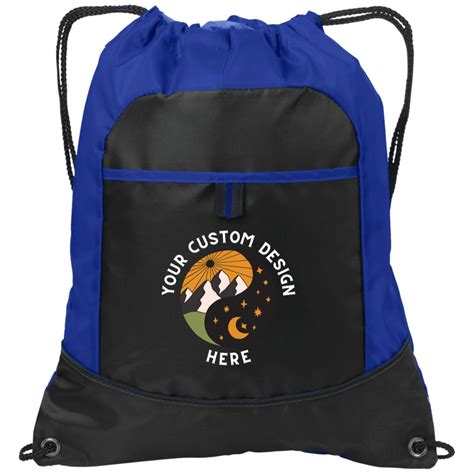 Custom Pocket Cinch Pack Custom Name Bag Personalized Drawstring Bag