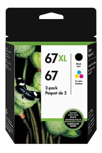 Pack Cartuchos Tinta Hp Original 67xl Negro 67 Normal Color Envío gratis