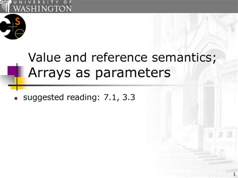 value and reference semantics arrays as parameters ppt download